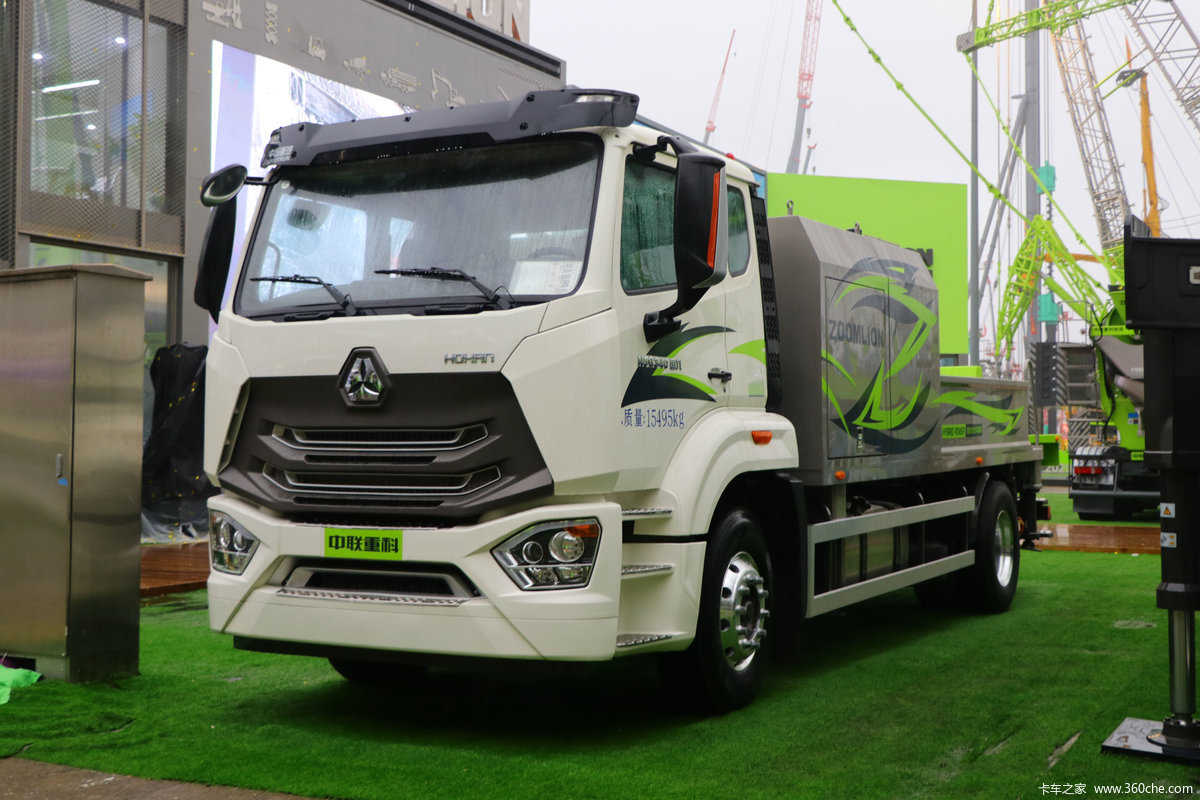 【图】中国重汽 豪瀚N5G 340马力 4X2 车载式混凝土泵车(中联牌)(ZLJ5150THBAF)_实拍图片_1094280_卡车之家