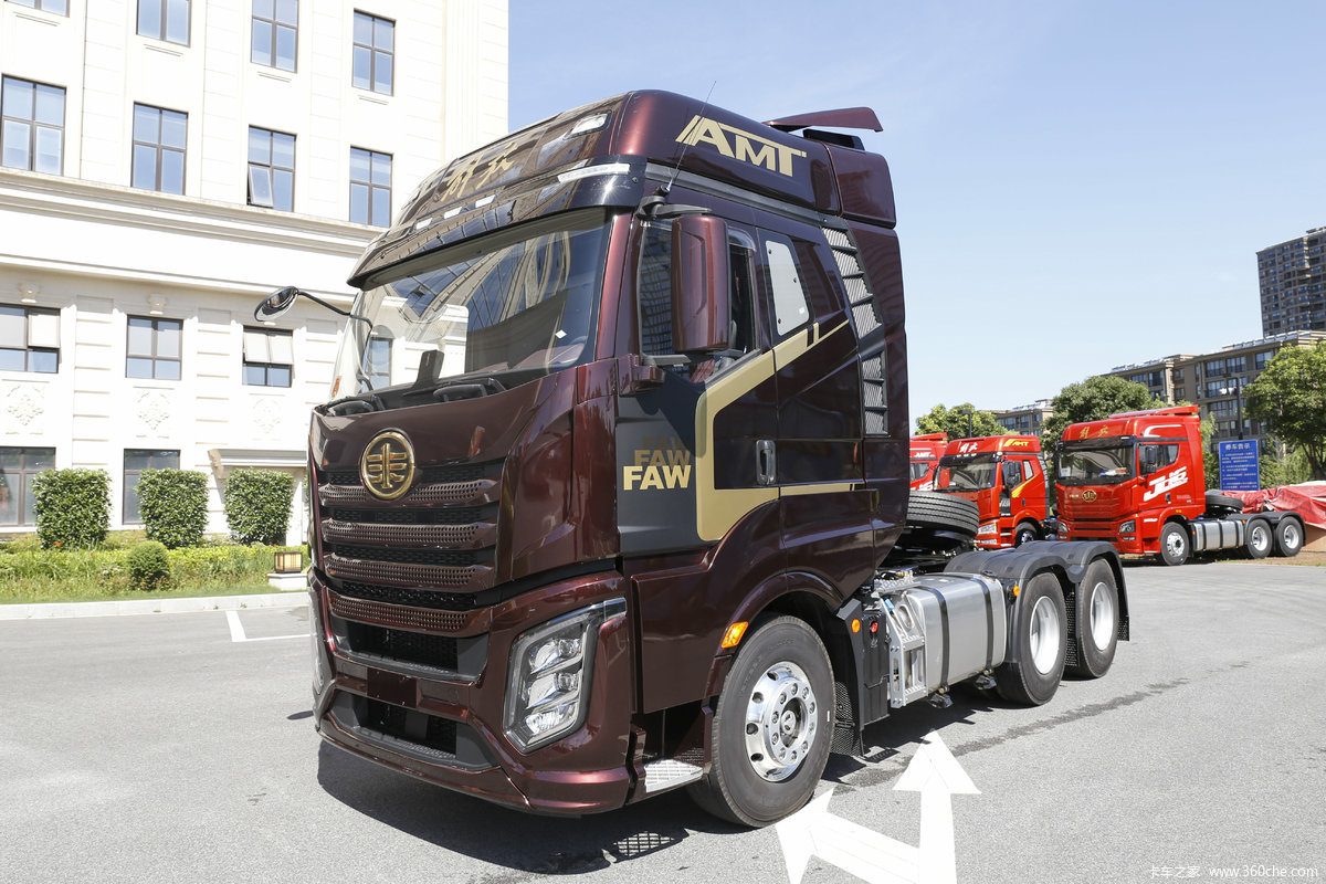 【图】一汽解放 J6V重卡 6X4 AMT自动挡牵引车(国六)(高顶平地板)_实拍图片_1205860_卡车之家