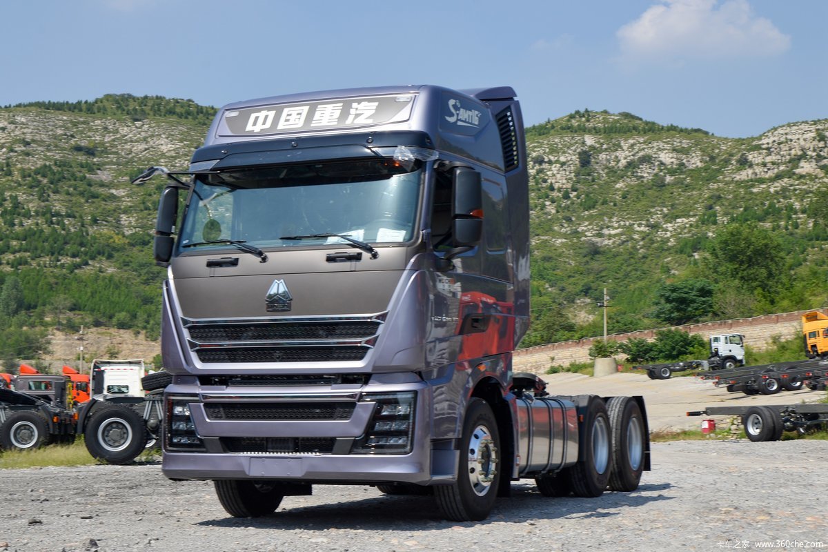 【图】中国重汽 HOWO TH7重卡 610马力 6X4 AMT自动档牵引车(国六)(ZZ4257W324HF1B)_实拍图片_1522803 ...