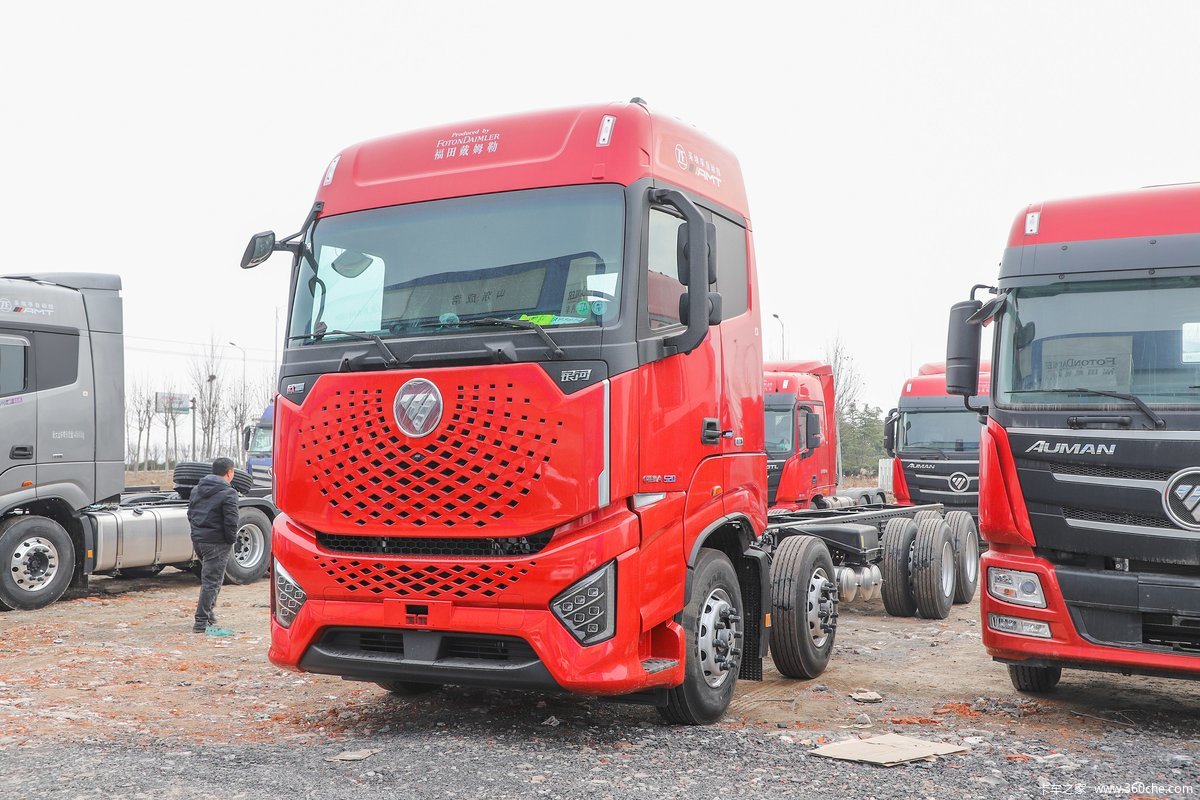 【图】福田 欧曼银河 北方版 520马力 8X4 9.53米AMT自动挡栏板载货车(国六)(BJ1319Y6GRL-01)_实拍图片 ...