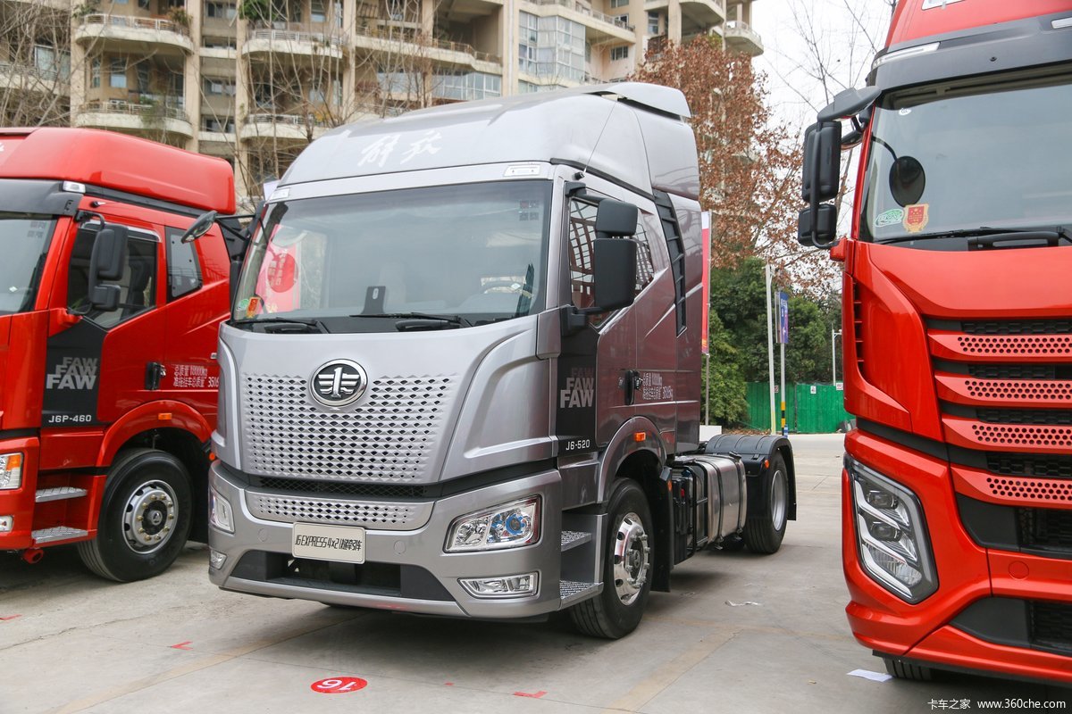 【图】一汽解放 J6E重卡 520马力 4X2 AMT自动档牵引车(CA4180P66K25E6)_实拍图片_1596306_卡车之家