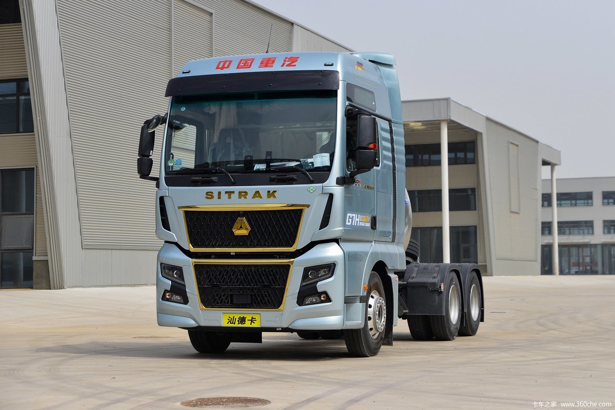 【图】中国重汽 汕德卡SITRAK G7H重卡 590马力 6X4 LNG自动档牵引车(ZZ4256V384HF1LB)_实拍图片 ...